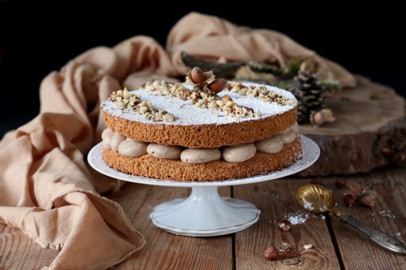 Dacquoise noisette et crème au praliné